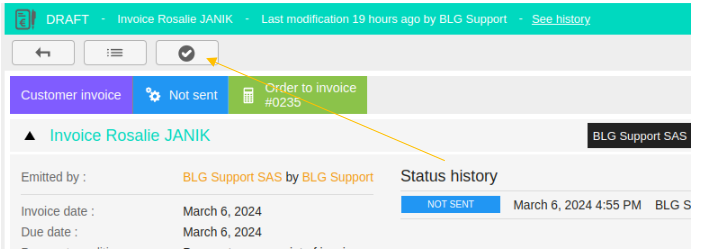 What is the purpose of the draft invoice in blgCloud ? – blgCloud